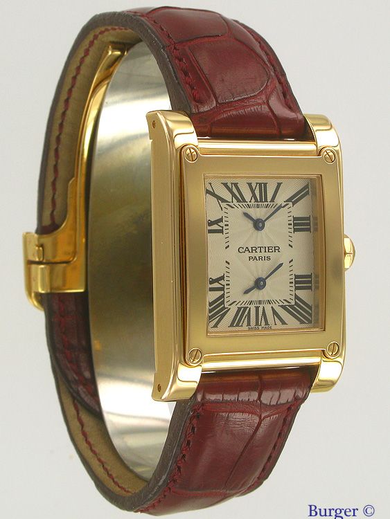 Tank a Vis 2 Time Zone Rose Gold Collection Privee - Cartier - Sold ...