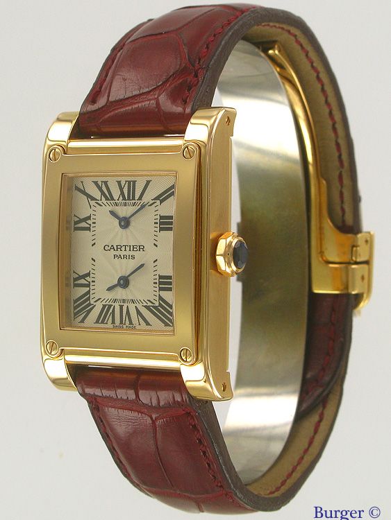 Tank a Vis 2 Time Zone Rose Gold Collection Privee - Cartier - Sold ...