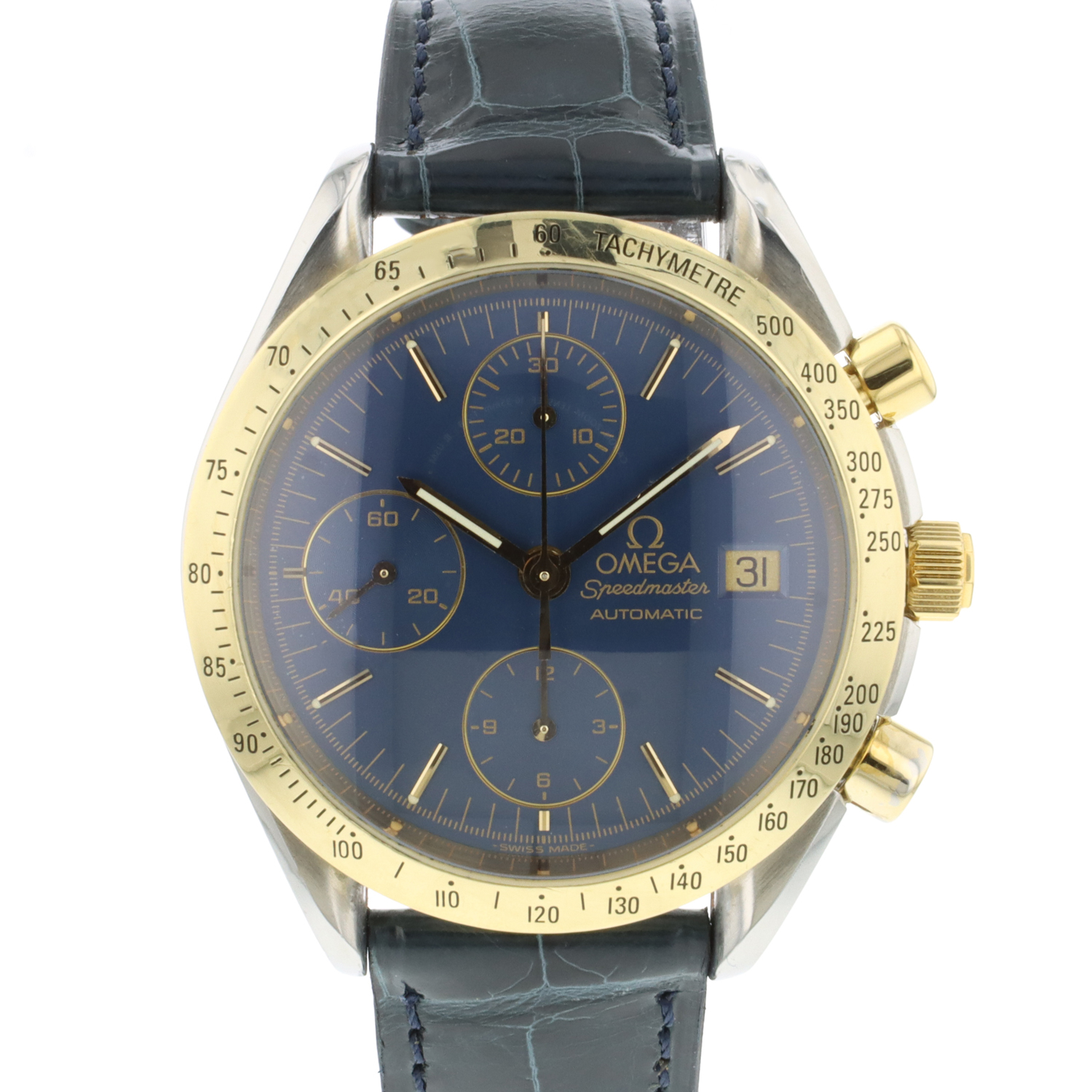 Speedmaster Automatic Steel/Gold Blue Dial - Omega - Sold watches ...